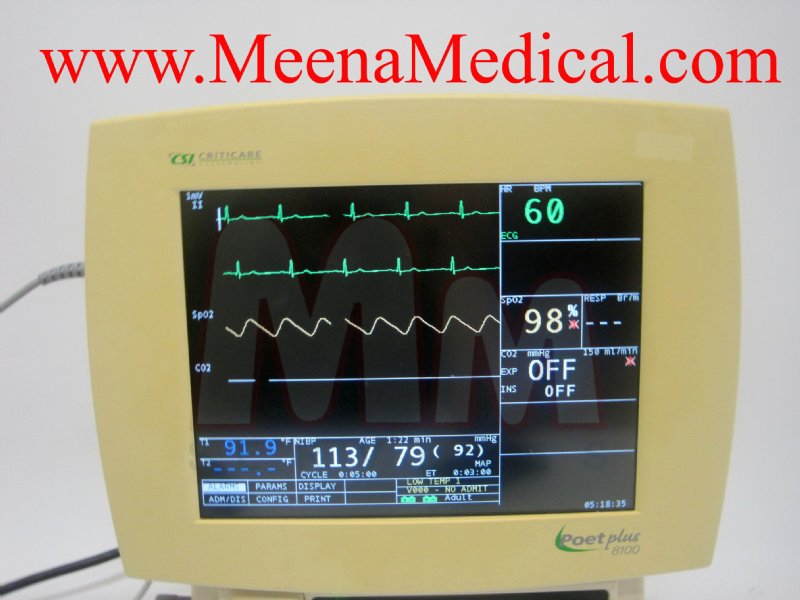 Criticare 8100 Poet Plus Vital Signs CO2 Monitor - preowned in good ...