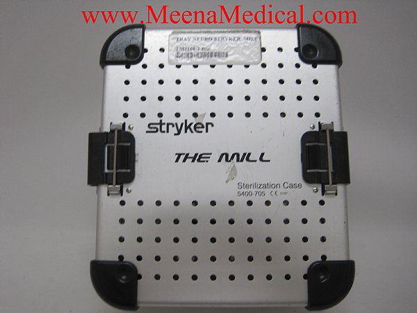 Stryker Bone Mill Sterilization Case 5400-705 - Preowned in Good Condition