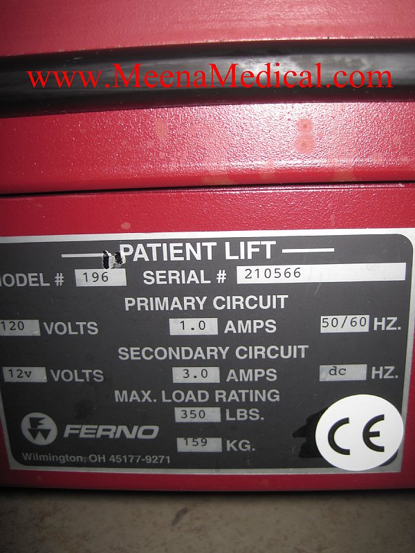 Ferno EAS ILLE Lift Chair Model 196 - Preowned in Good Condition