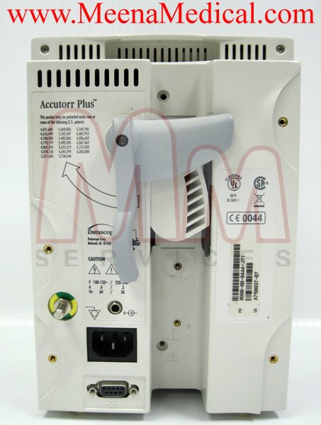 Datascope Accutorr Plus Patient Vital Signs Monitor (NIBP, Masimo SpO2)