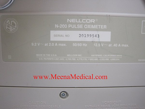 Nellcor N-200 Pulse Oximeter - Preowned in Good Condition