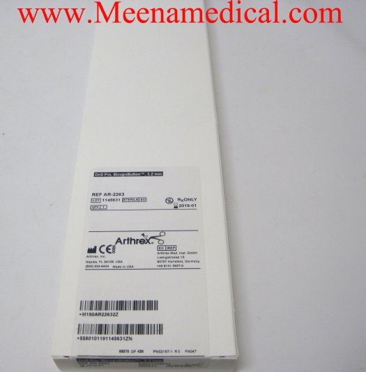 Arthrex BicepsButton Drill Pin 3.2mm- NEW