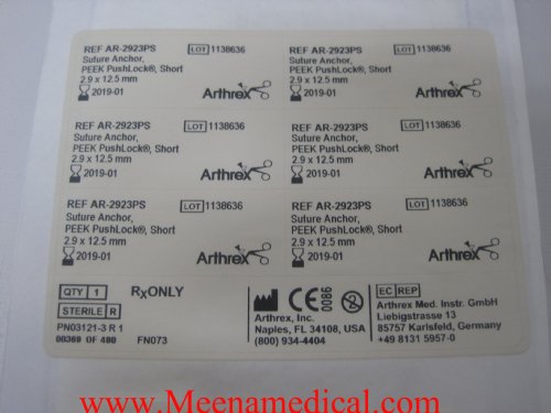 Arthrex Peek PushLock Suture Anchor- NEW