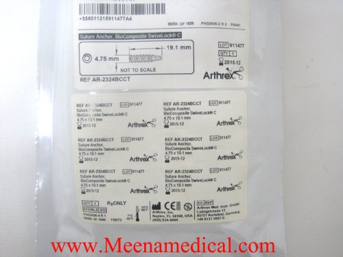 Arthrex Suture Anchor BioComposite SwiveLock C, W/ Closed Eyelet and ...