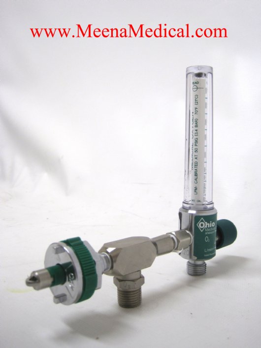 Ohio Pressure 1-15 L/min Oxygen Flowmeters - PreOwned in Good Condition.